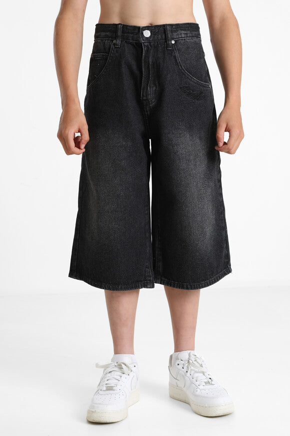 Sicko - Jeansshorts - Schwarz Denim