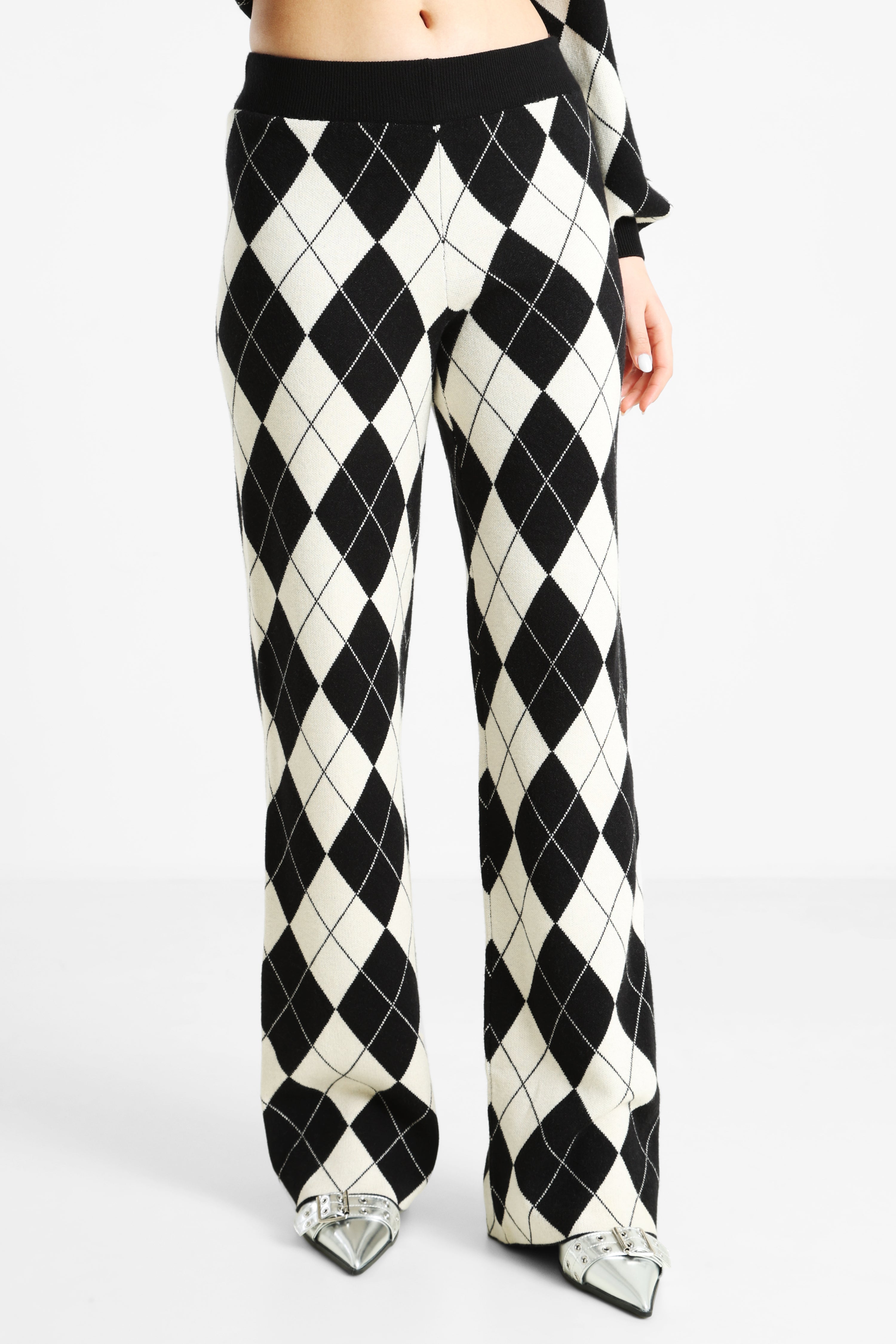 ONLANNY pantalon en tricot - Black + Whitecap